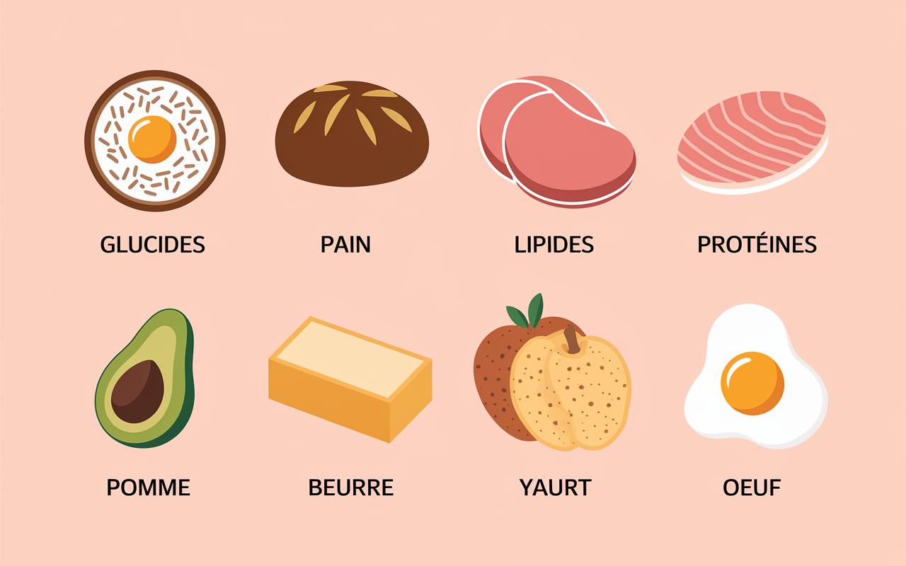 Tableau glucides lipides protides pour mieux choisir ses aliments